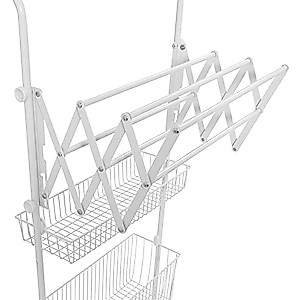 Household Essentials Metal Over the Door Drying Storage Rack, White