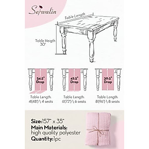 Serwalin Cheesecloth Table Runner 13ft x 35" Gauze Table Runner for Wedding Reception Bridal Shower Baby Shower,Long Pink Table Runner 157” x 35”Rustic Boho Party Table Decor