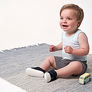 Gerber Unisex Baby Sneakers Crib Shoes Newborn Infant Toddler Neutral Boy Girl Navy 0-3 Months