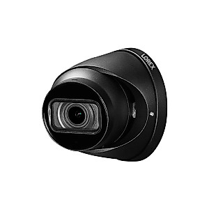 Lorex LNE9282BW-4PK 4K (8MP) Black Nocturnal Motorized Varifocal Smart IP Dome Security Camera, with Listen in Audio, Compatible with N881B, N882B and NR900X NVRs