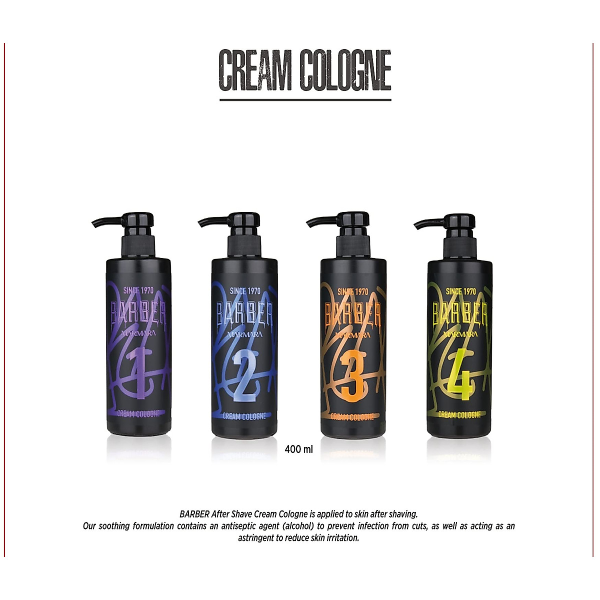 Marmara Barber Cologne - Best Choice of Modern Barbers and Traditional Shaving Fans (No 7 New Series, 250ml x 1 Bottle)