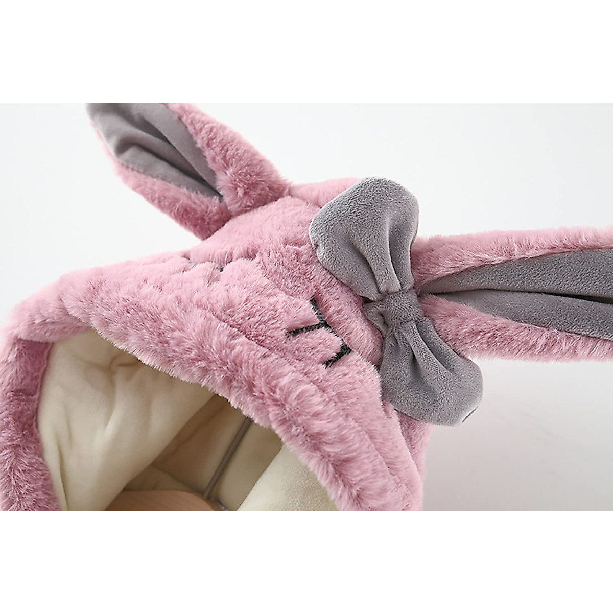 Plustrong Baby Toddler Girls Winter Coat Faux Fur Fleece Jacket Rabbit Coats for Girls (Pink bunny,100(18-24 Months)
