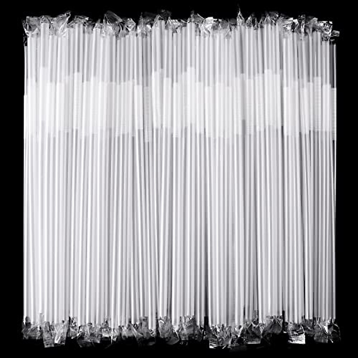 [Individually Wrapped] 100 Pcs Clear Flexible Plastic Straws, Disposable Bendy Straws, 10.2" Long and 0.23'' Diameter, BPA-Free