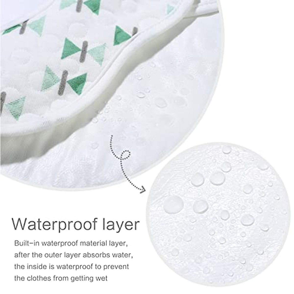 10-Pack 360 Rotate Baby Bibs for Eating and Drooling, Soft and Waterproof Bibs for Boys Girls