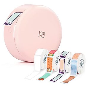 HPRT Label Maker Machine with 4 Tapes, H11 Bluetooth Cute Label Makers, Compatible with Android iOS Waterproof Multiple Templates for Home Organization Office Labeling Inkless
