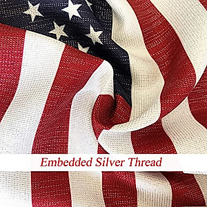 Flagolden American USA Garden Flag 12x18 Inch Made in USA - Double Sided Silver Silk Fabric Banner Patriotic Decor Yard Flags for All Seasons-Small US Flag for Outdoor or Indoor Lawn Patio