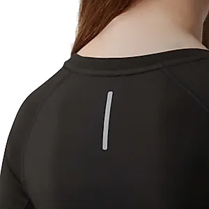 New Balance Women's 2.0 Soft Long Sleeve Base Layer Top with Thumbhole, Black, Large