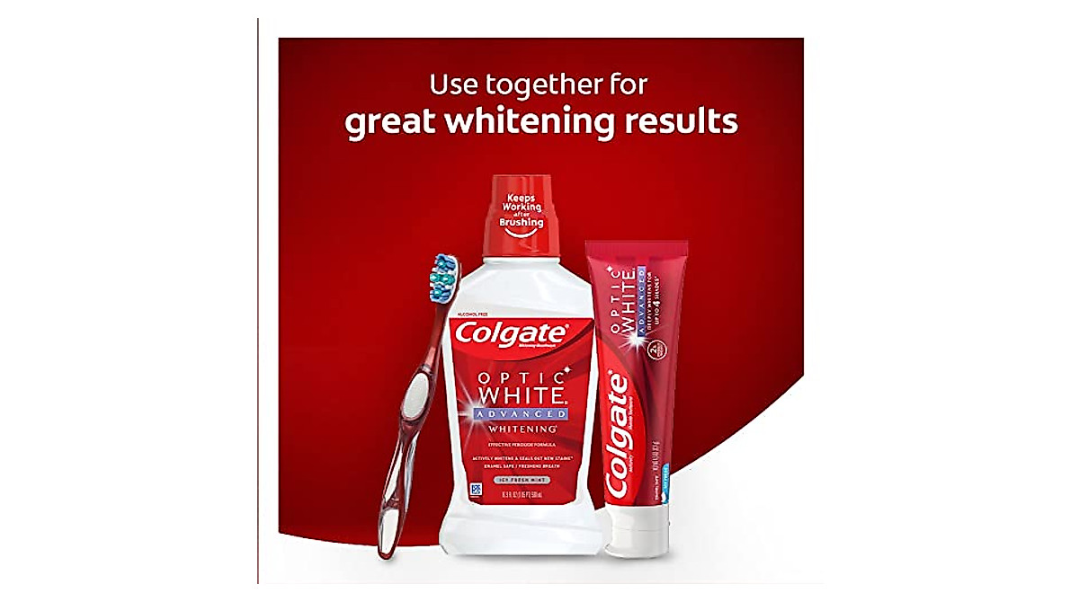 Colgate Optic White Advanced Teeth Whitening Toothpaste | Brighten ...