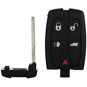 SCITOO Keyless Entry Remote Key Fob SHELL CASE Replacement for 5 Buttons Uncut Car Key for Land Rover Freelander 2006 for Land Rover LR2 2008-2012 2pcs FCC NT8-TX9 KK-4575