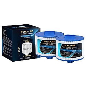 POOLPURE 8CH-950 Replacement for 10-2785 Bullfrog Spa Filter, PBF35, PBF50-F2S, Filbur FC-0536, Excel Filters XLS-834, Aladdin 15052, Baleen AK-90311, 2" SAE Thread Bull Frog Spa Filter, 2PACK