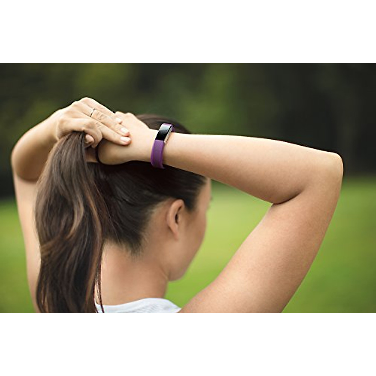 Fitbit Alta Fitness Tracker, Silver/Plum, Small (International Version)