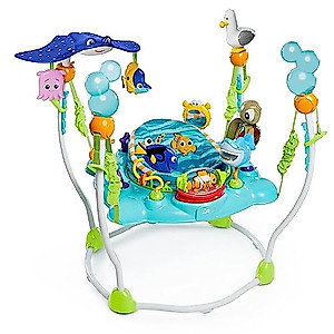 Bright Starts Disney Baby Finding Nemo Sea of Activities Baby Activity Center Jumper with Interactive Toys, Lights, Songs & Sounds, 6-12 Months (Blue)