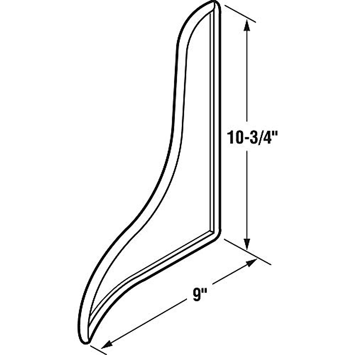 Prime-Line MP6086 Bath Tub Splash Guard, 9 In. x 10-3/4 In., Plastic, White (1 Set)