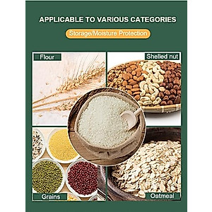 AUGEN Reusable Food Container Storage Bags, Airtight Moisture-Smell Proof Sealed Bags, Portable Transparent Dry Storage Bag With Lids For Grain Flour Juice (Pack of 4-2.5L)