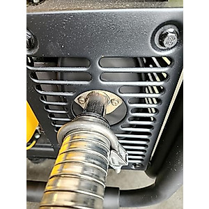 Generator Exhaust Extension Silencer Kit with Insulated Through-Wall Mounting Plate