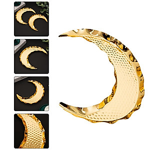 Serving Tray Serving Tray Moon Serving Trays Snack Plate: Candy Nut Container Metal Fruit Plates Appetizer Trays for Snacks Nuts Condiments Appetizers Pastry Tray Pastry Tray