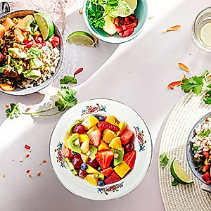 Hemoton Unbreakable Enamel Plates Enamel Plate Fruit Plate 2pcs Enamel Fruit Platter Vintage Salad Plate Enamel Washing Platter Enamel Trays Enamelware Serving Platter (30cm/ 11.8inch)