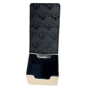 BlackLotos Leather Card Sotrage Box Magnetic Trading Card Collection Box Fit 100+ Double Sleeved YGO Cards for Collectible Cards Deck Playing Card Box (Purple)