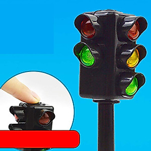 NUOBESTY Kids Traffic Light Toy Traffic Signal Light Model Toys Early Education Playset for Kids Toddler, Pack of 2(Random Size)