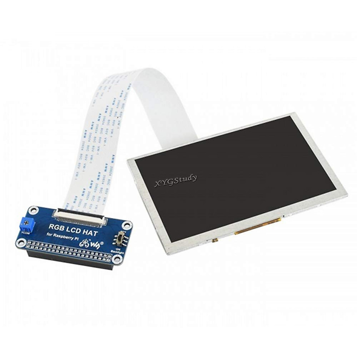 XYGStudy 5 inch IPS 800x480 Display LCD DPI Interface no Touch Supports Raspbian Ubuntu OSMC Compatible with Raspberry Pi 2 3 4 Model B B+ A+ Zero W WH