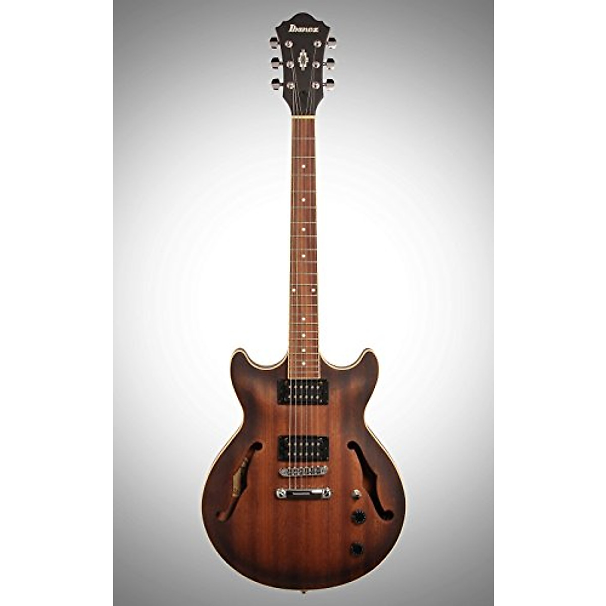 Ibanez Artcore 6 String Semi-Hollow-Body Electric Guitar, Right, Tobacco Flat (AM53TF)
