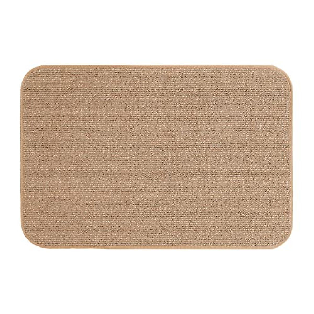 House, Home and More Skid-Resistant Carpet Indoor Area Rug Floor Mat - Pebble Beige - 2 Feet X 3 Feet