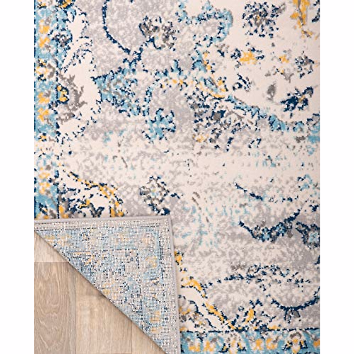 Rugshop Bohemian Distressed Design Area Rug 3'3" x 5' Blue