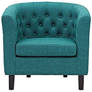 Modway Prospect Upholstered Fabric Contemporary Modern Accent Arm Chair in Teal