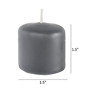 Grey Unscented Votive Candle - Set of 30 | Bulk Pack for Weddings, Bridal Showers or Home Parties and Centerpieces