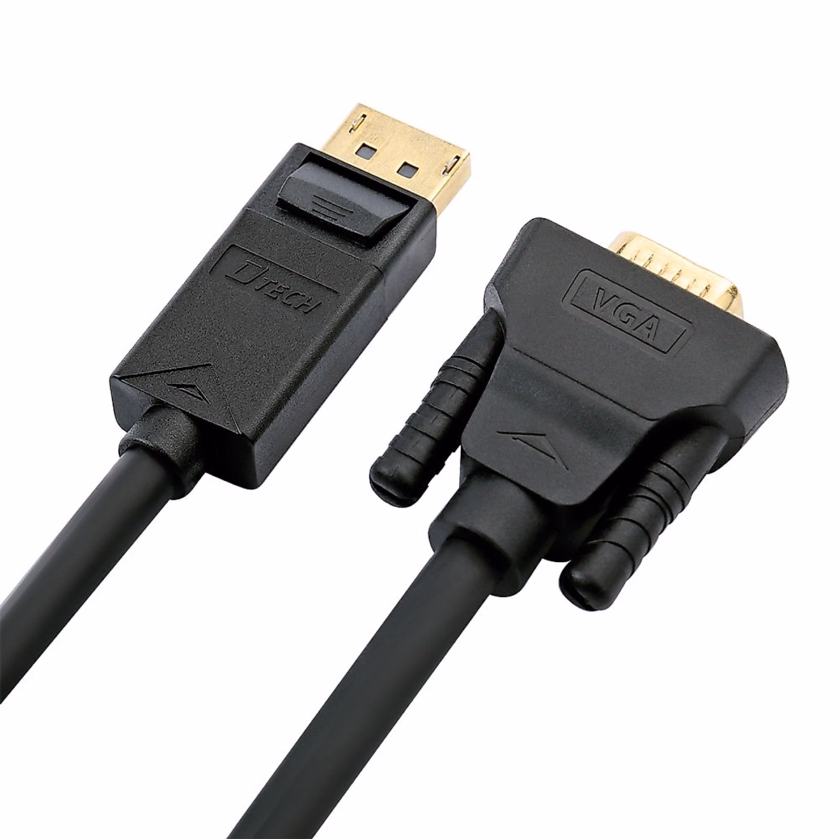 DTech 3ft Displayport to VGA Cable Display Port to VGA Male Video Adapter with Gold Plated Connector Compatible for HP, Lenovo, Dell, ASUS and More (Black, 3 Feet)