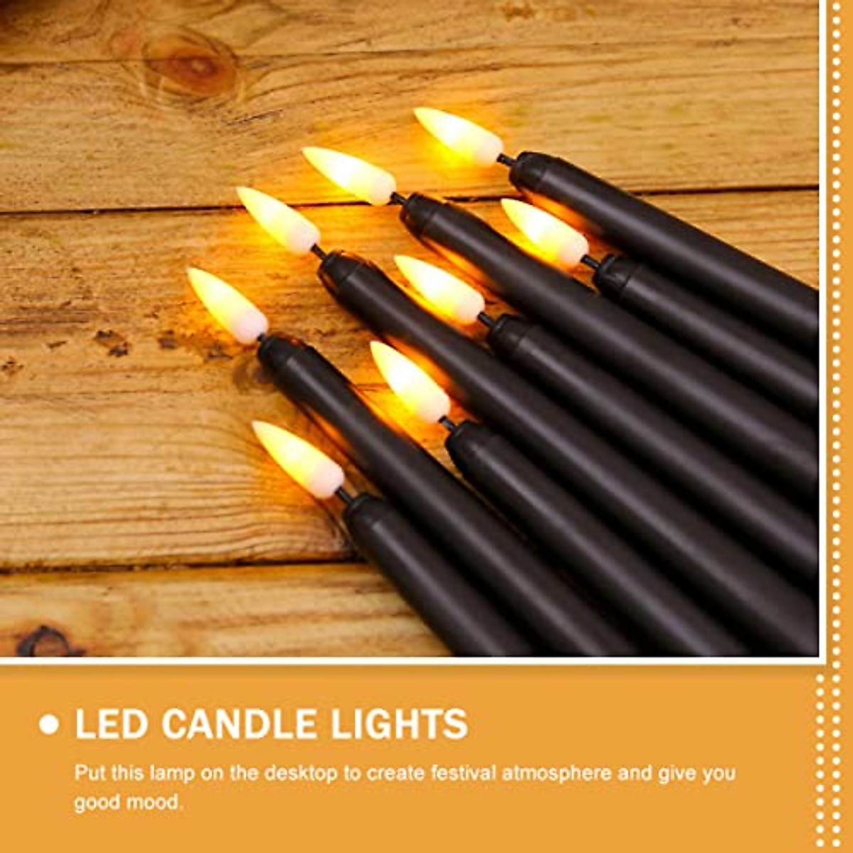 ABOOFAN 8pcs Candles, Adornments Holder Candle Home Lights Thanksgiving Decor House Decors Wedding Fake Tea Decorative Candles Tealight Tabletop Powered Props Lamps Desktop Realistic