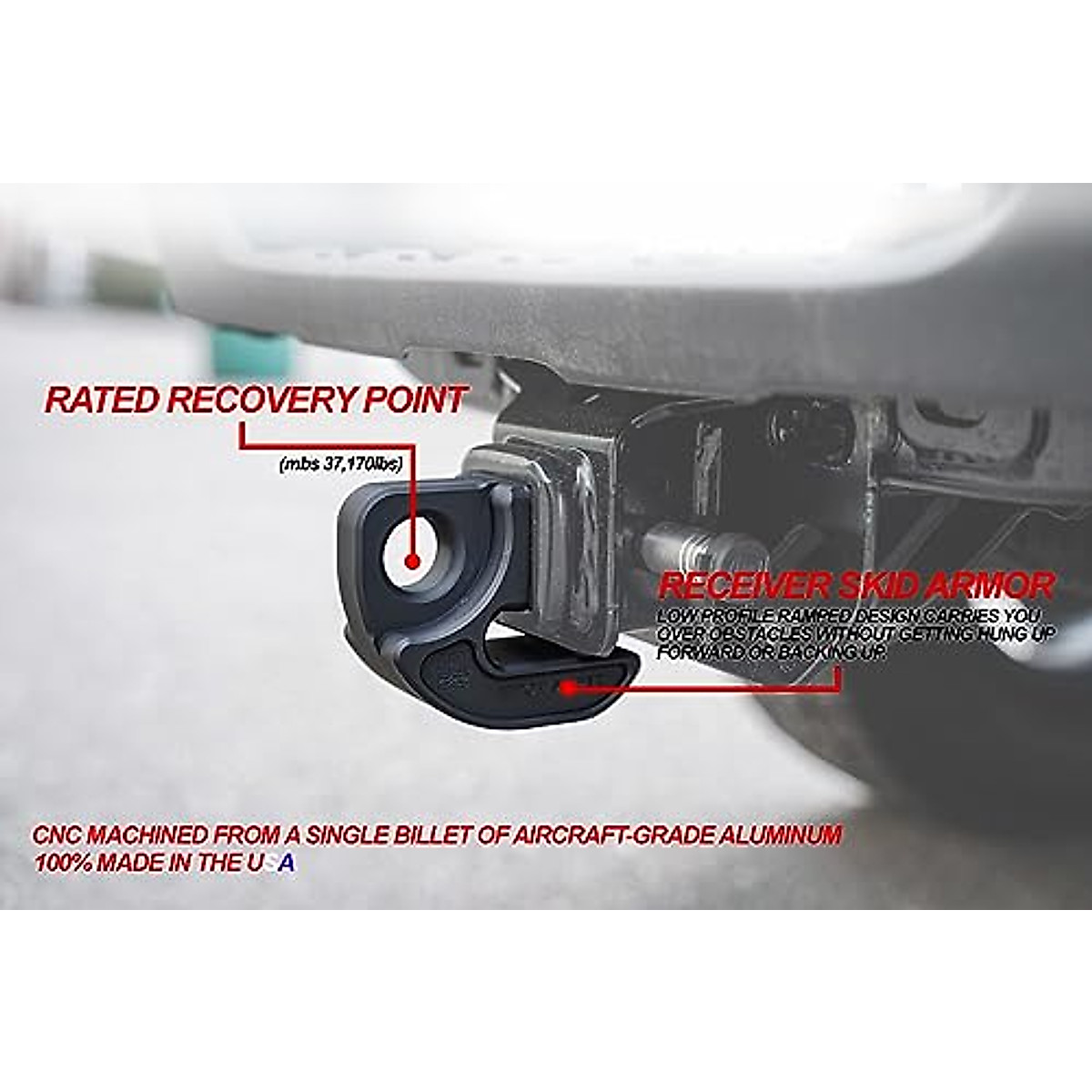 Universal Hitch Slider Skid Protection for Most 2" Hitch receivers (Red)