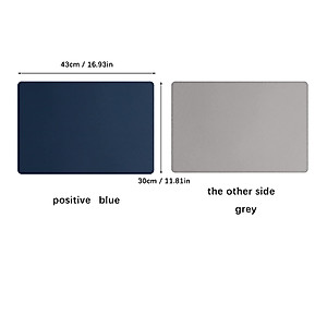 Modern Dining Table Leather Placemat Home Double Sided Rectangular Insulated Table Mat Restaurant Hotel Western Food Mat Dinner Plate Mat Rubber Table Mat