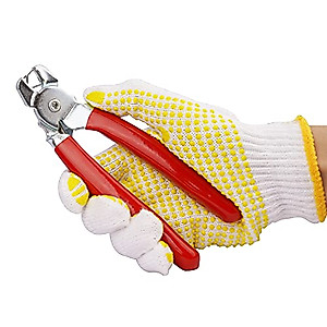 480Pcs 3/4" 1/2" 3/8" 1" Galvanized Hog Rings with Straight Hog Ring Pliers Assortment Kit, Professional Upholstery Hog Rings Installation Kit (Bent Hog Rings Pliers Kit 1)