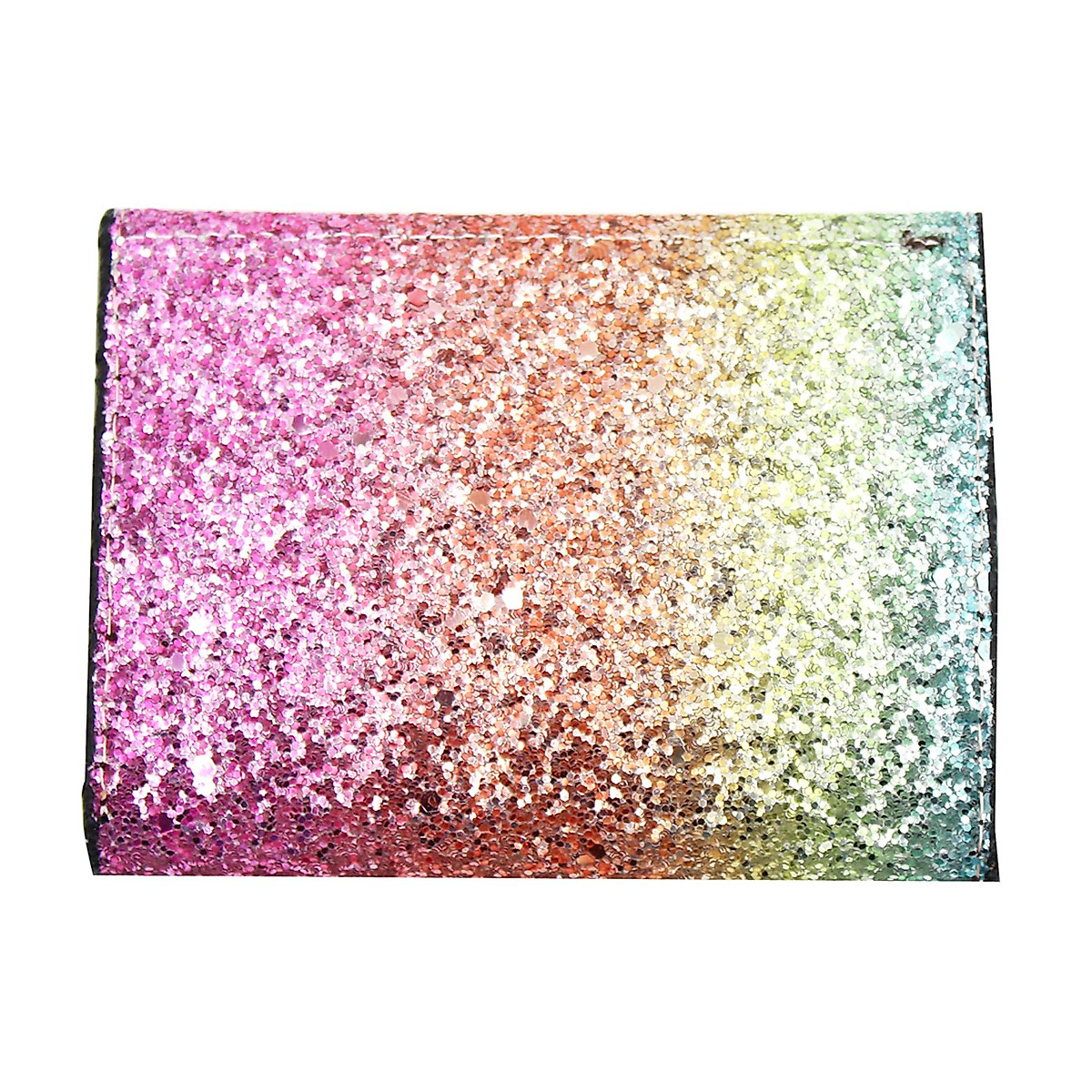 Women Glitter Sequins Purse Short Trifold Wallet Bling Card Holder Clutch