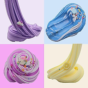 FJAZUFSA 14 Pack Dual Colors Butter Slime Kit, Soft & Non-Sticky,Birthday Gifts for Girl and Boys, Easter Party Favors or Christmas Stocking fillers