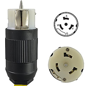 Conntek Transfer Switches Cord / Temp Power Cord, L14-30P 30-Amp 4 Prong Locking Plug to CS6364 50-Amp Locking Female (50-Feet)