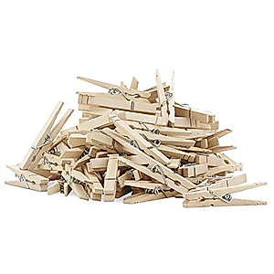 Lifegoods4u Wooden Clothespins. Set of 50 Durable Long Lasting clothespins