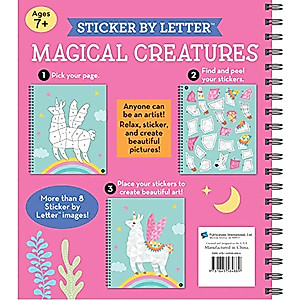 Brain Games - Sticker by Letter: Magical Creatures (Sticker Puzzles - Kids Activity Book)