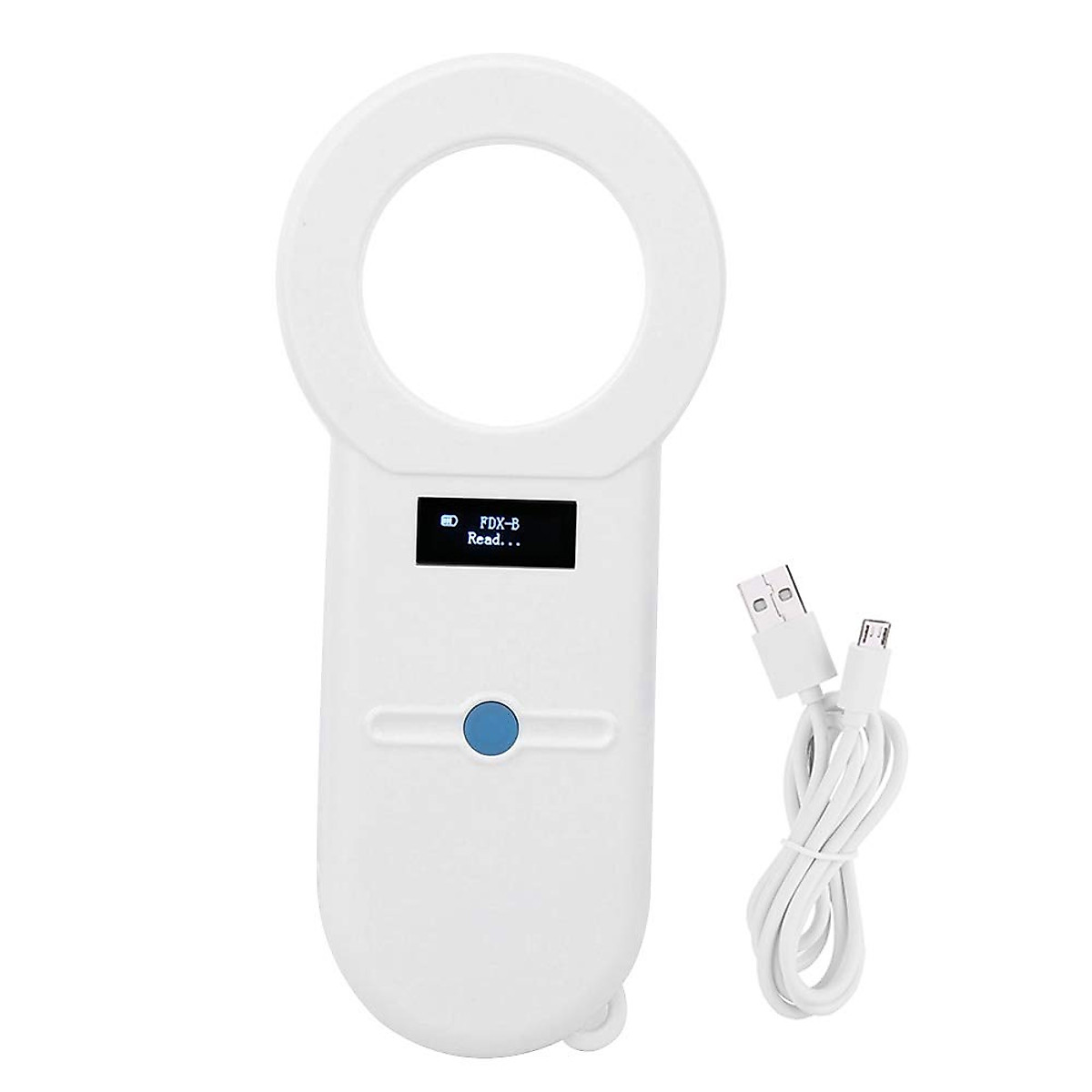 Pet Microchip Scanner, 134.2kHz Pet ID Scanner, Rechargeable Pet Tag Scanner IOS11784/IOS11785/FDX‑B, Universal RFID Animal Handheld Reader with OLED Display for Animal/Pets/Dogs/Cats/Pigs