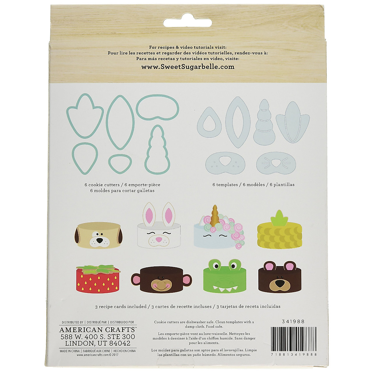 AMERICAN CRAFTS Sweet Sugarbelle Cake Top Cutters 15pcs