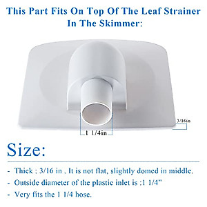 SFX Pool Vacuum Plate Adapter - for Summer Waves Polygroup Ground Skimmer Filter Pump Systems Replace Parts P58PP1955W05