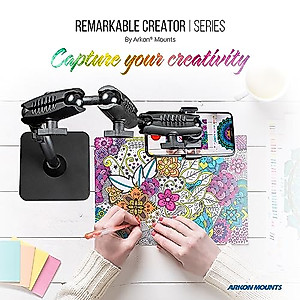 ARKON Mounts - Remarkable Creator Cookie Decorator Mount | Overhead Phone Mount & Pico Projector Mount | Overhead Tripod Mount for Video Recording, Vlogging, Cooking, Crafting, Drawing