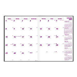 Brownline 2023 Essential Monthly Planner, 14 Months, December 2022 to January 2024, Stitched Binding, 10.75" x 8.5", Black (CB450.BLK-23)