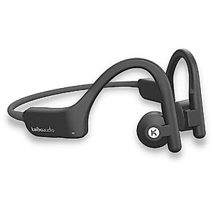 K KAIBOAUDIO Kaibo Verse - Bone Conduction Headphones - Multipoint Pairing - Open Ear Bluetooth Earphones - Water-Resistant - USB-C Quick Charging - Smart Touch Control (Midnight Black)