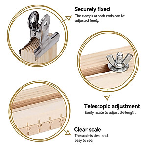 KSIEE Wood Jig Bracelet Maker, Paracord Jig Bracelet Maker U Shape Clear Scale Bracelet with 2 Clamp DIY Hand Knitting Bracelet Jig Bracelet Braiding Tool