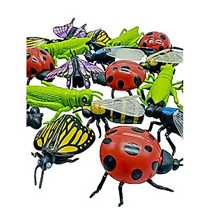 LMC Products Insect Finger Puppets - 12 Finger Puppet Bugs for Kids - Bug Toys