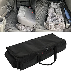 Winunite Compatiable with 2025-2024 F150 4 Doors Underseat Storage Bag Full Size Pickup Under Seat Organizer with 3 Detachable Inner Dividers Anti-slip Bottom Bag