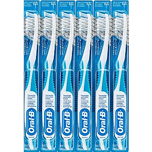 Oral-B Cross Action Gentle Clean Manual Toothbrush 35 Extra Soft (Colors Vary) - Pack of 6