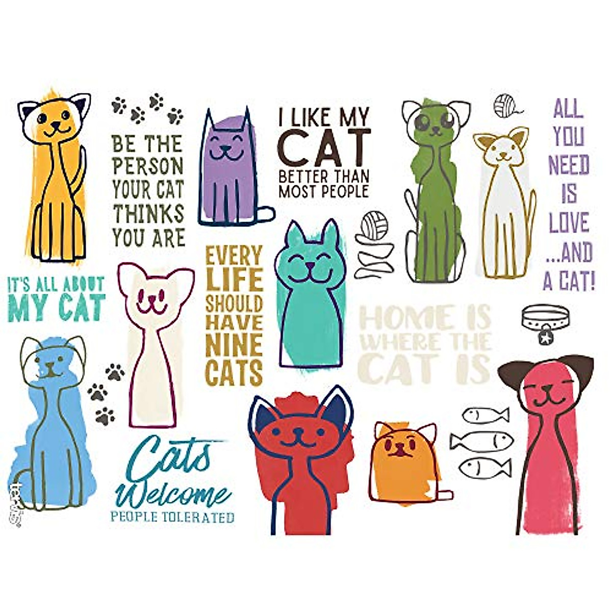 Tervis Plastic Made in USA Double Walled Cat Sayings Insulated Tumbler Cup Keeps Drinks Cold & Hot, 24oz, Clear